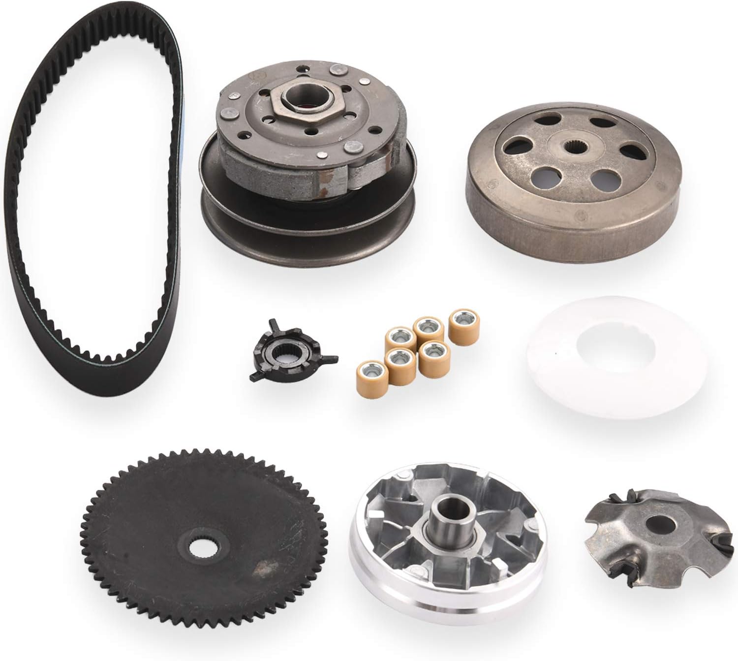 Amazon.com: Clutch and Variator Assembly Set with 669 Belt for GY6 50cc ...