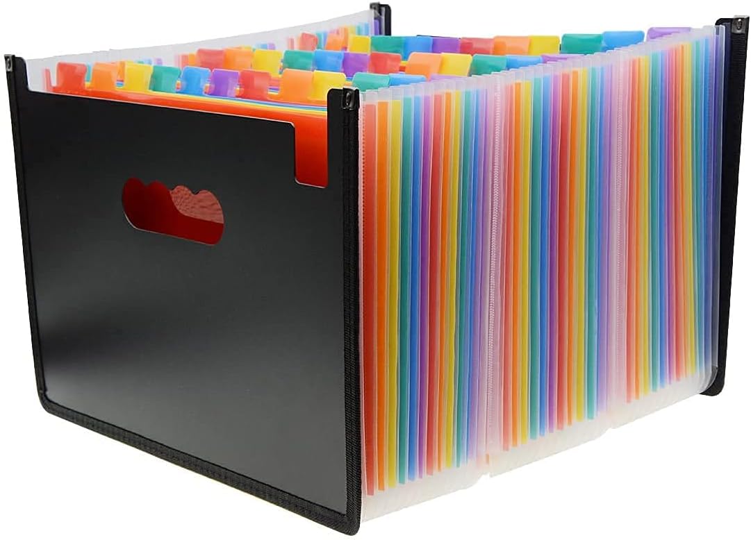ANMOO 36 Pockets Expanding File Folder Multi-Color Folders for ...