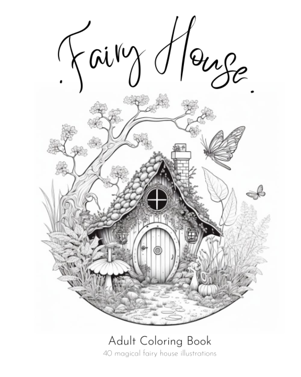 Fairy House Coloring Book - 40 magical fairy house illustrations for ...