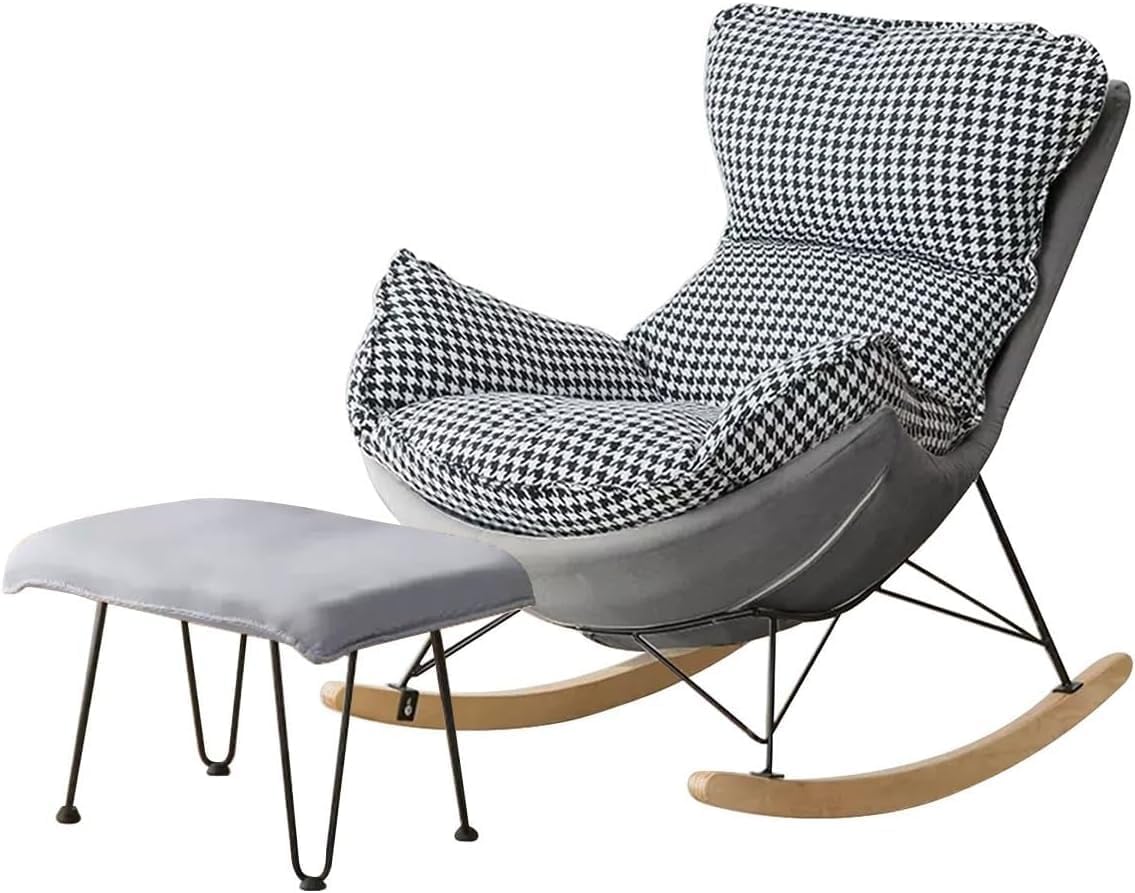 Amazon.com: SOYDAN Rocking Chair with Foot Stool,Balcony Relaxing Chair ...