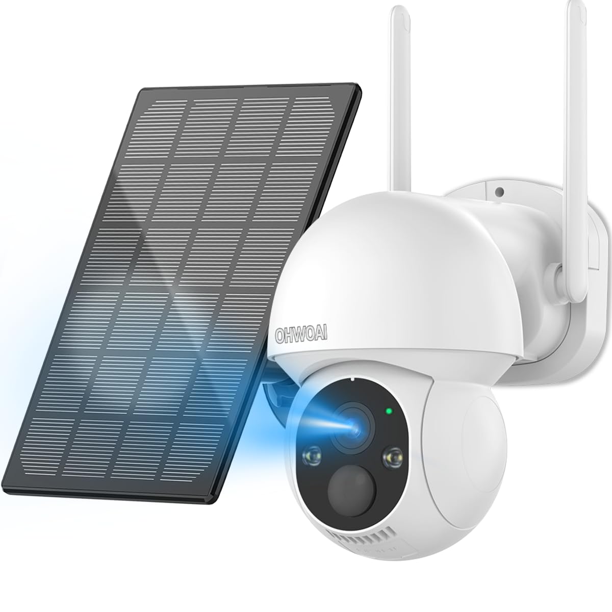 Amazon.com : OHWOAI Solar Powered Battery PTZ Cameras, Extend Camera ...