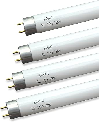 4pack 24 inch BL T8 F18W Fluorescent Black Light Blue Tube,2 ft 350BL ...
