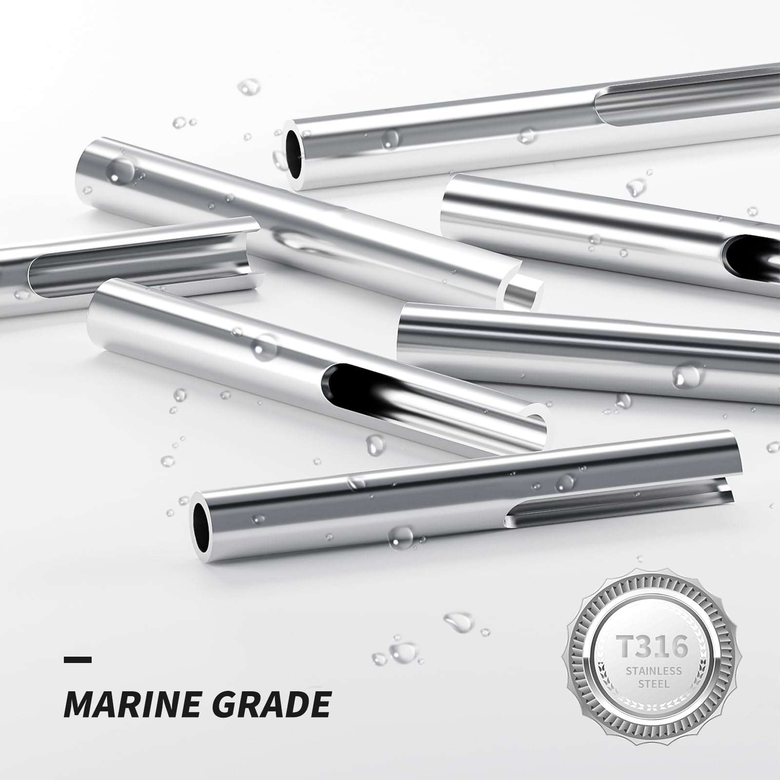 Snapklik.com : 20 Pack Invisible Cable Railing Kit 1/8" 316 Stainless ...