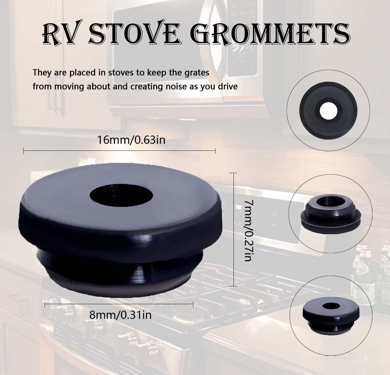 Snapklik.com : THYULIFE RV Stove Grommets For Magic Chef Stove Grates ...