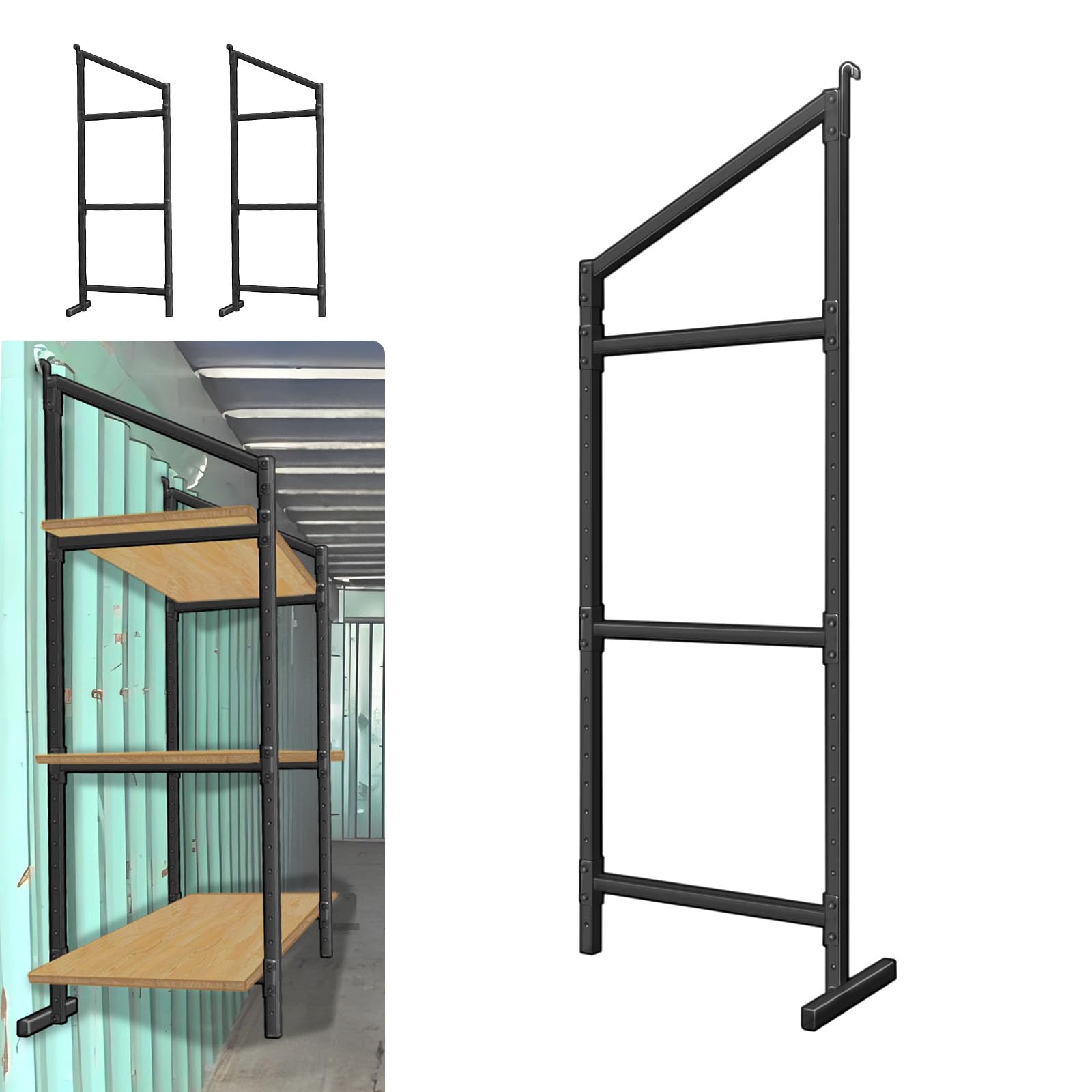 Amazon.com: Shipping Container Shelving Bracket, 3 Pack Adjustable 3 ...
