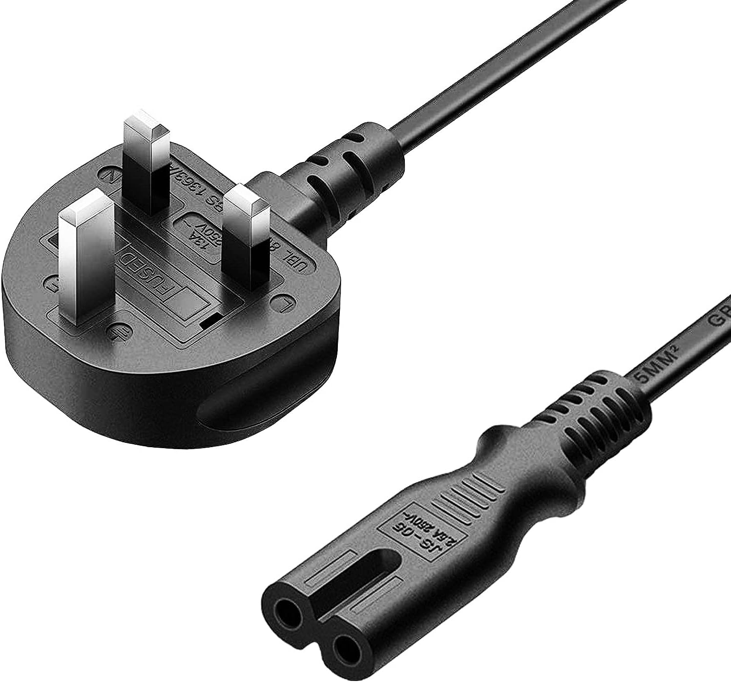 1.2M Computer Power Cable, UK PC Power Cable Figure 8 Power Cord 2 Pin ...