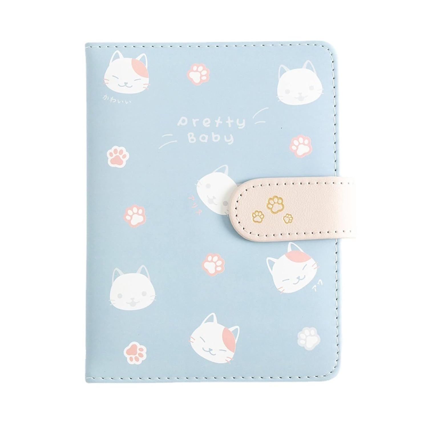 Cute Cat Design, Notebook, Cute, Cat, PU Leather, Magnet, Buckle ...
