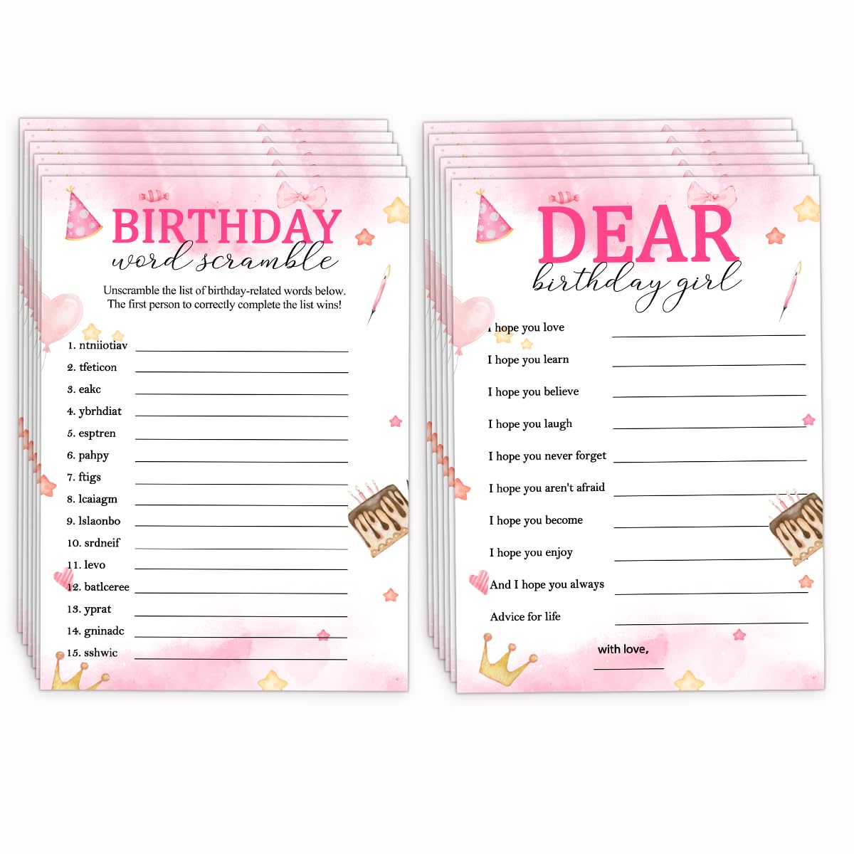 Birthday Word Scramble Printable