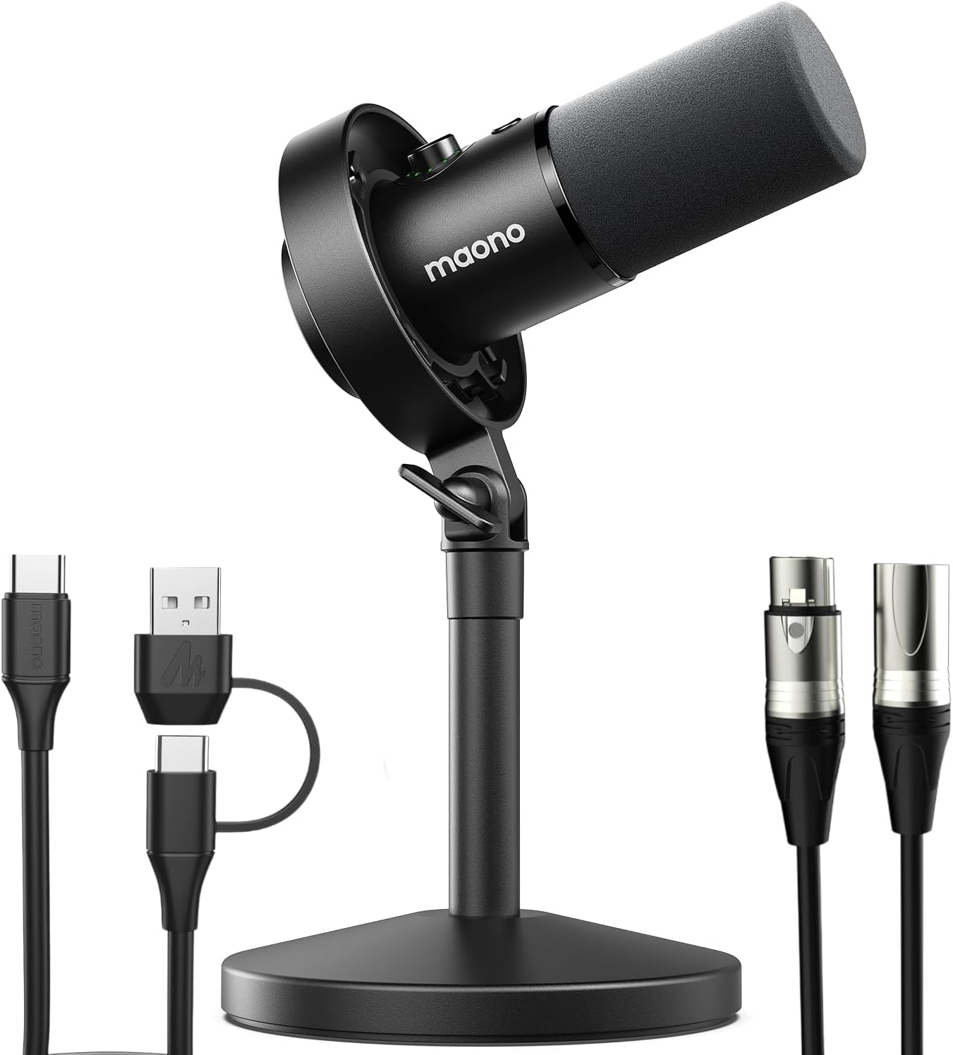 Amazon.com: MAONO USB XLR Dynamic Microphone for Podcast: PC Computer ...