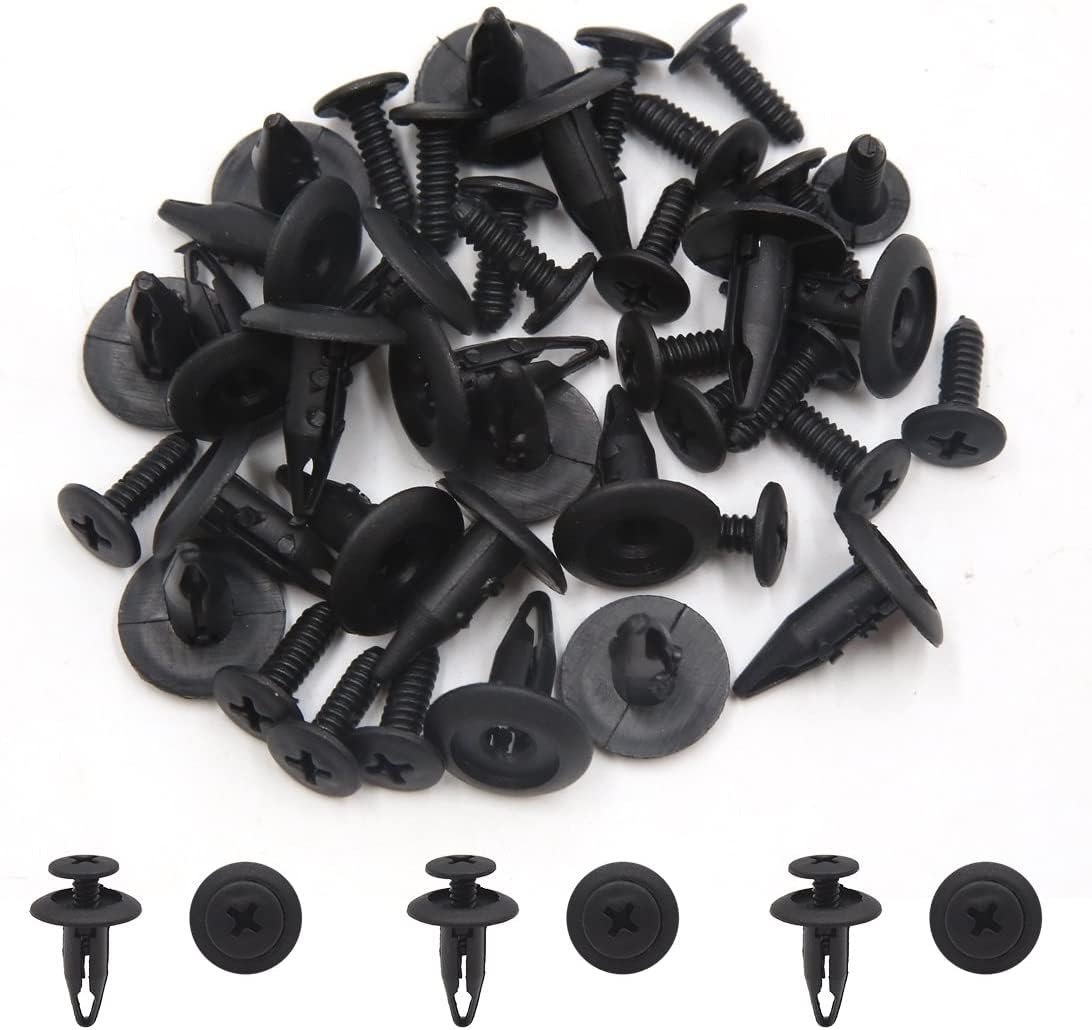 Amazon.com: 6mm Dia Hole Clips Push-type Clamp Plastic Fixed Clip ...