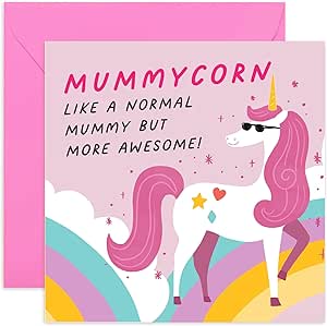 Old English Co. Birthday Cards for Mummy - Fun Mummycorn Card ...