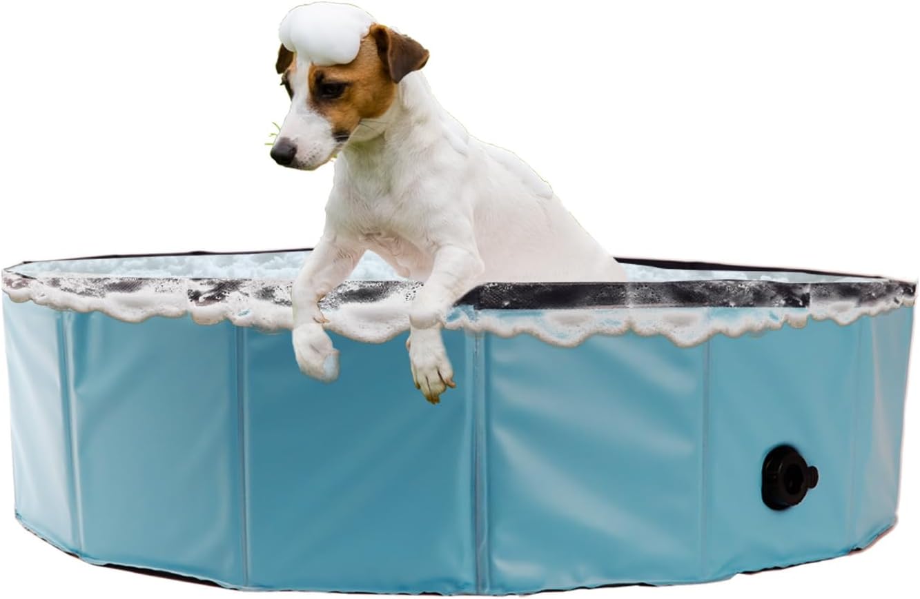 Amazon.com: C Crystal Lemon Blue Foldable PVC Swimming Pool - Versatile ...