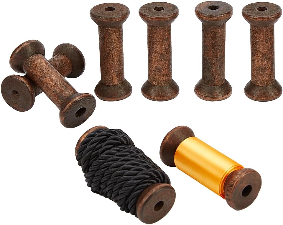 Amazon.com: PH PandaHall 8pcs Wooden Empty Spools 3.1 inch Sewing ...