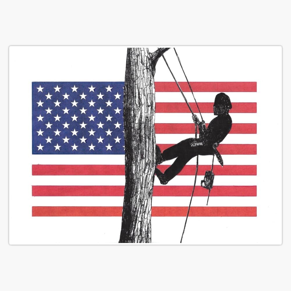 Amazon.com: American Flag Arborist Tree Surgeon Chainsaw Sticker Vinyl ...