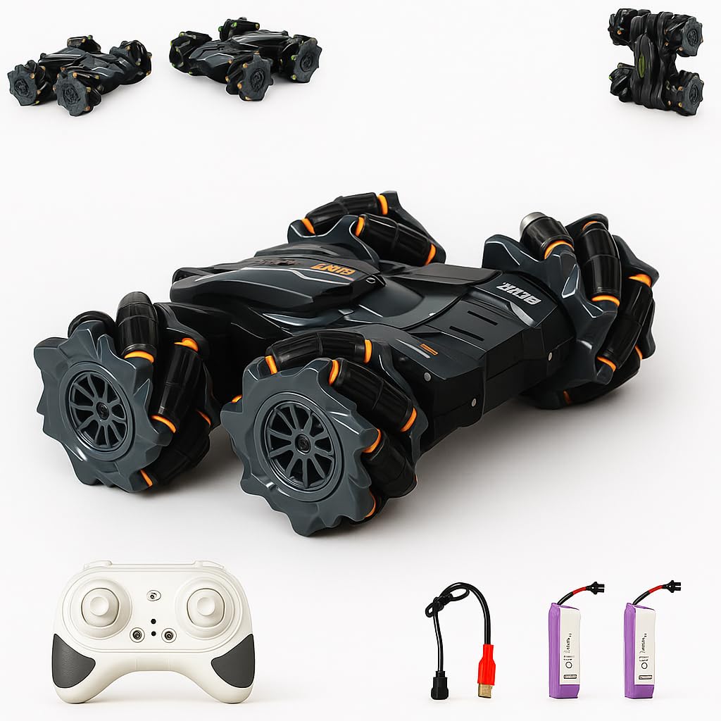 Eli & Chi 4X4 Wheel Drive Double Sided RC Stunt Toy Car: Drift Toy for ...