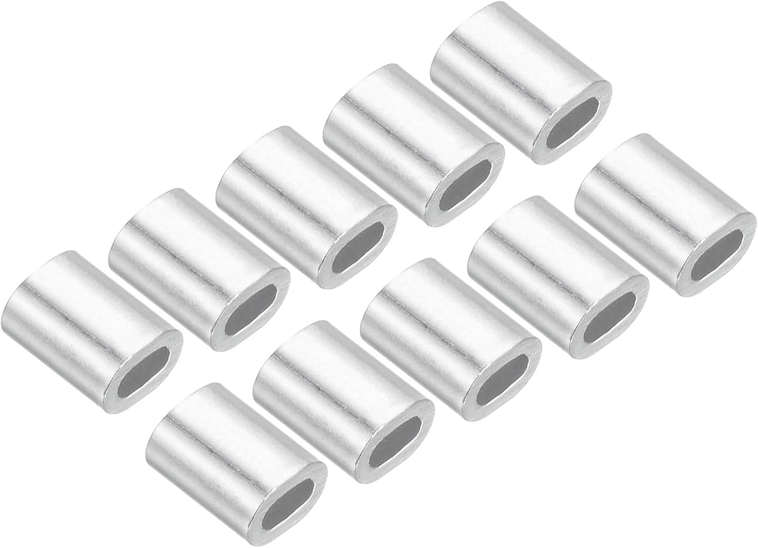 Amazon.com: M METERXITY 100 Pack Aluminum Crimping Loop Sleeve Oval ...