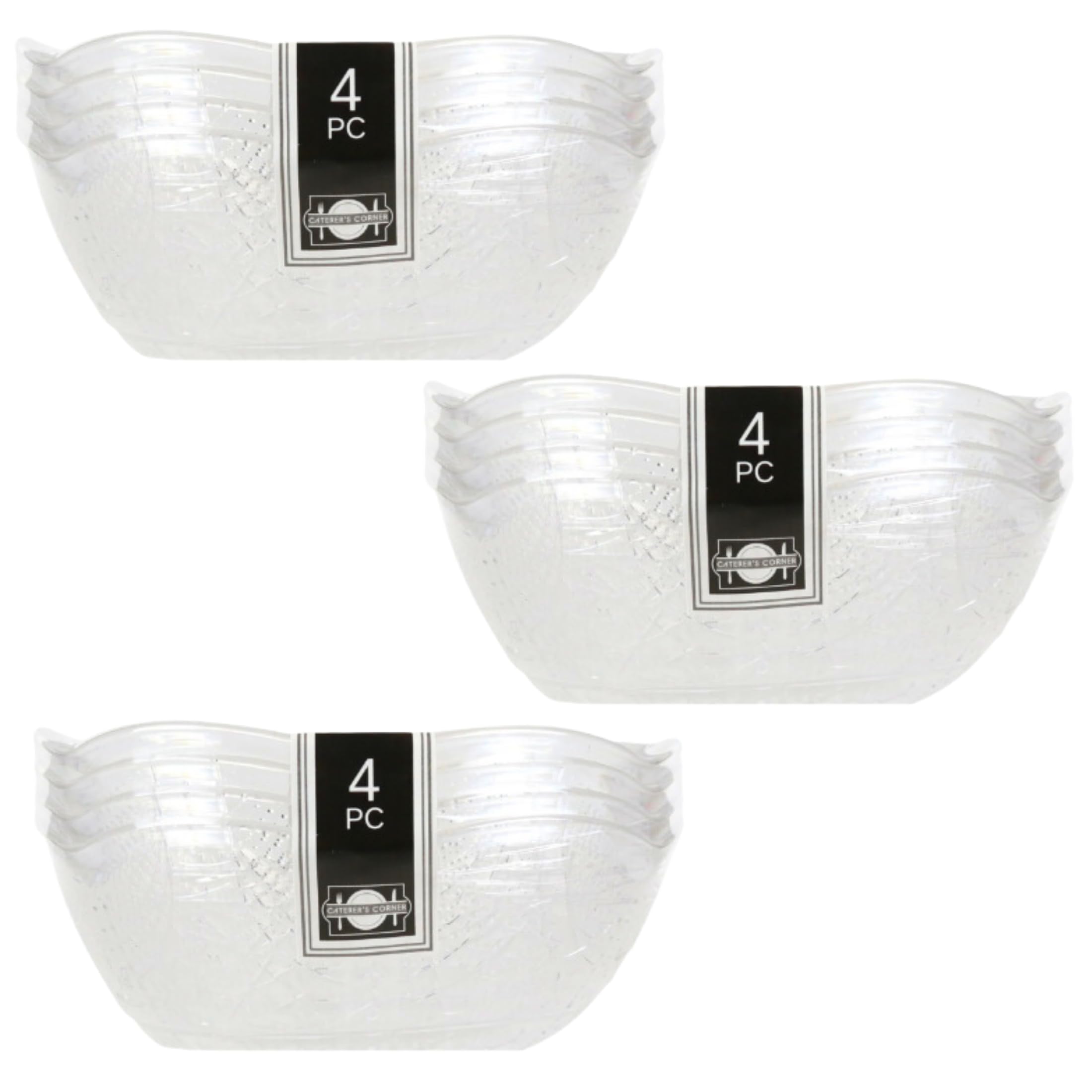Amazon.com | BFL Plastic Crystal-Cut Salad Bowls 5x2.75 Inches Elegant ...