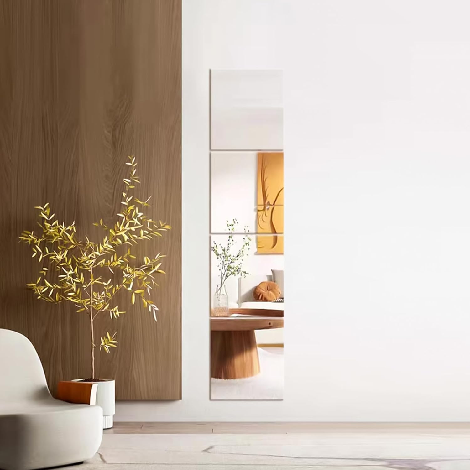 High Definition Self Adhesive Mirror - 30x40cm 4pcs Full Length Wall ...