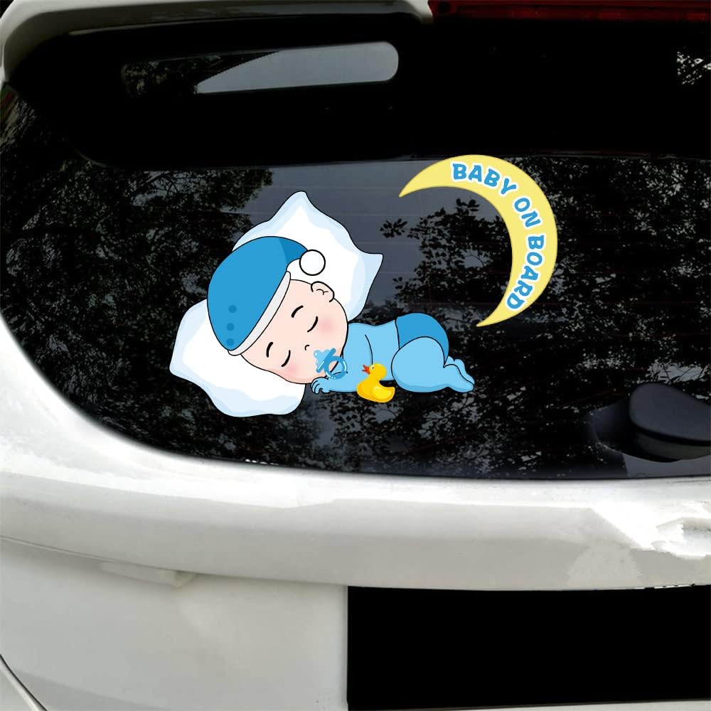 Iprokiu Calcomanía de dibujos animados para bebé a bordo para automóvil ...