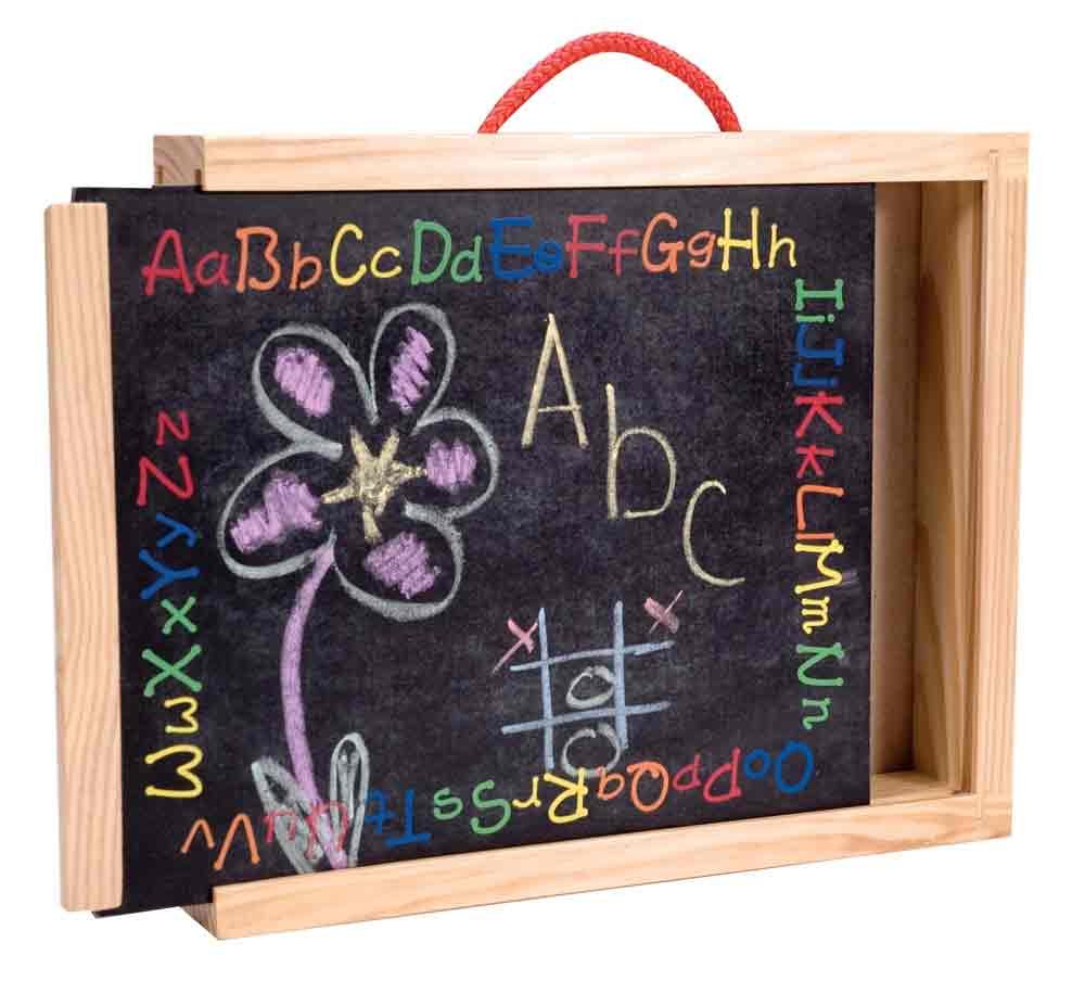 Amazon.com: Schylling Chalkboard and Whiteboard Briefcase - Double ...