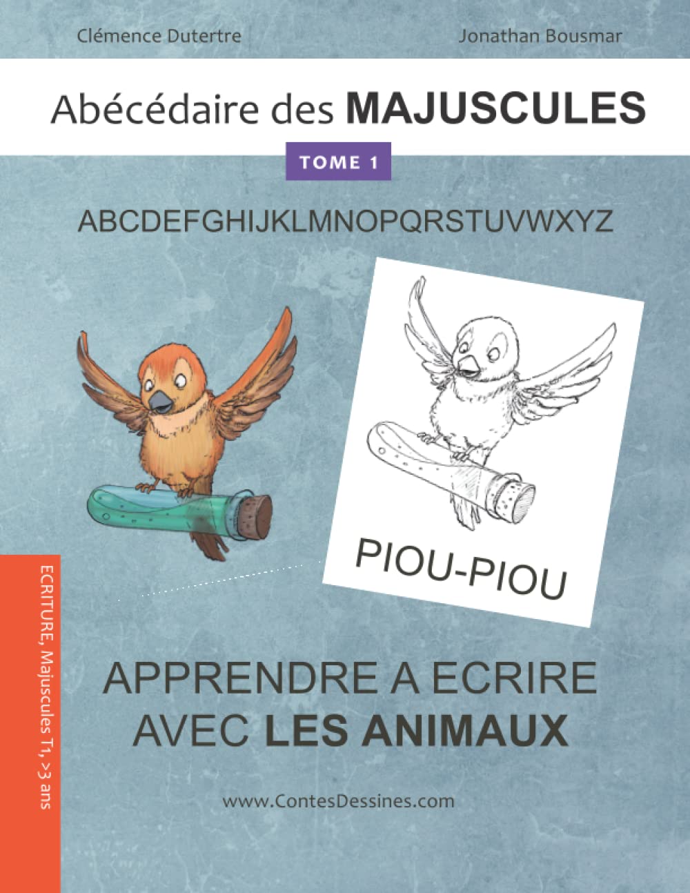 Abecedaire Majuscules Avec Les Animaux Cahier Decriture Et De Dessin ...