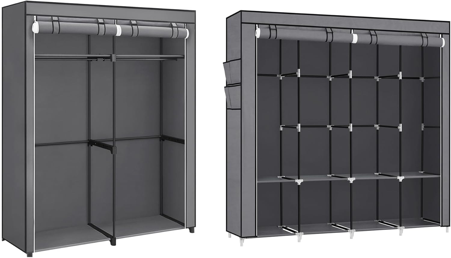 Amazon.com: SONGMICS 2-Column Wardrobe Closet and 4-Column Clothes ...