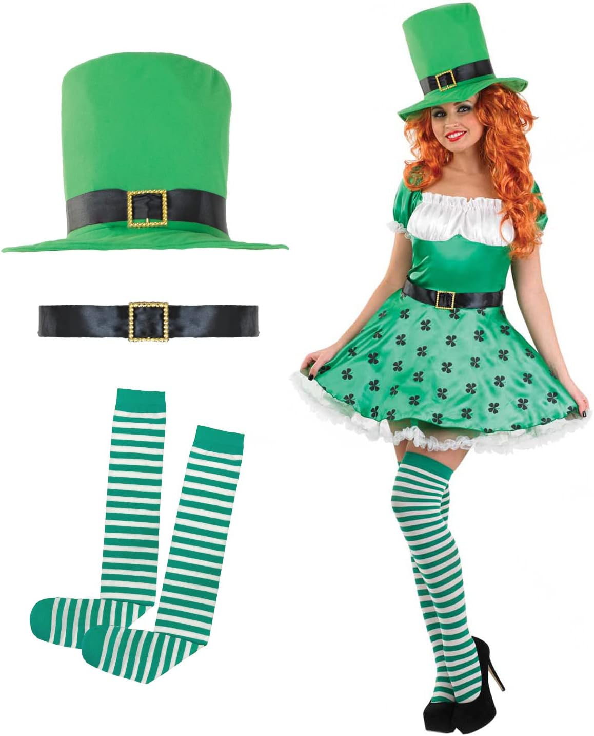 Fun Shack Leprechaun Costume Women, Irish Fancy Dress Women, St ...