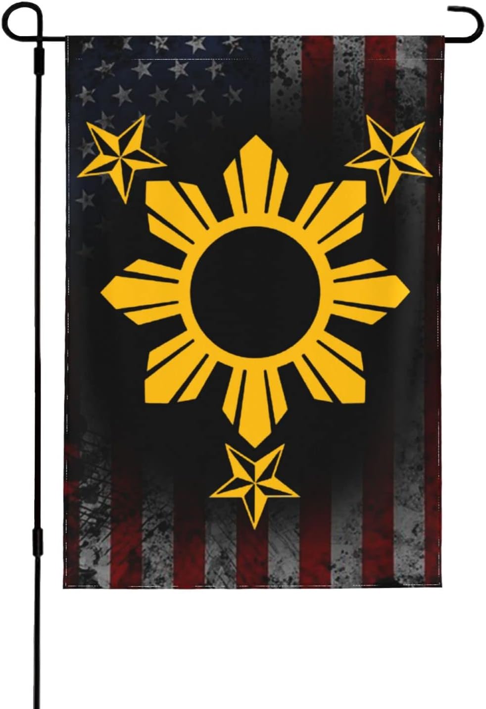 Amazon.com: 3 Stars and Sun Filipino Philippines Flag Double Sided ...