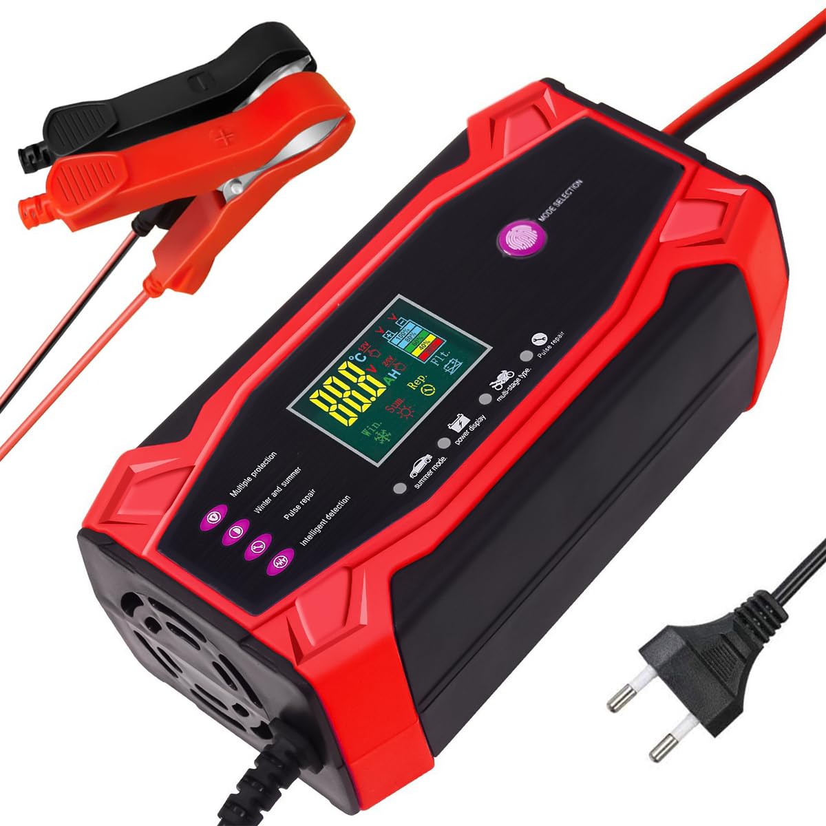 ZORBES® Car Battery Charger 10A 12V /24V Automatic Battery Charger with ...