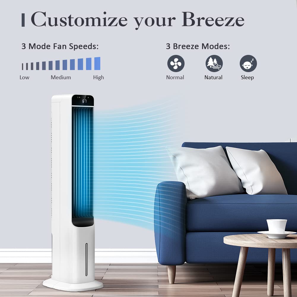 LifePlus Evaporative Air Cooler, 3 in 1 Portable Air Conditioner Fan ...