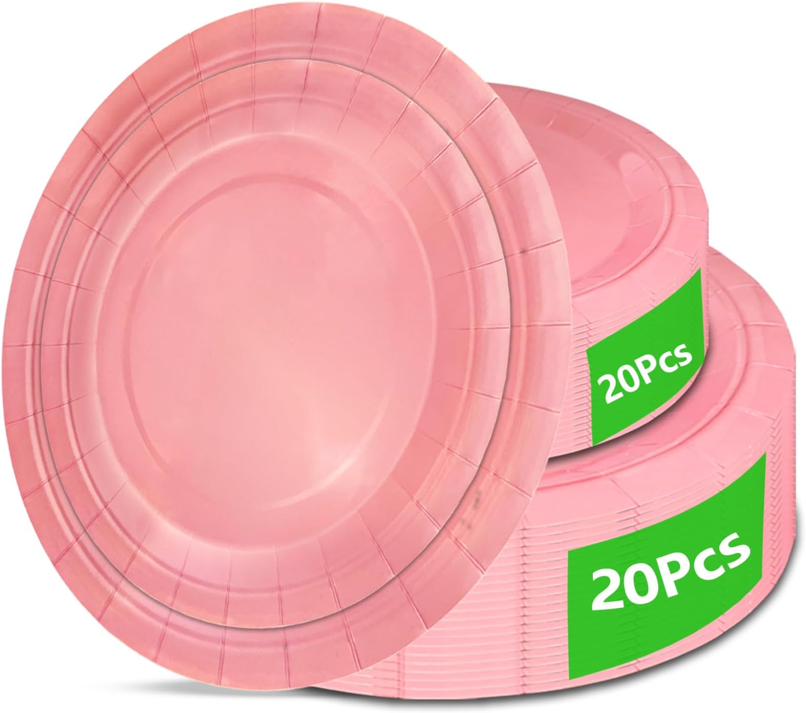 Amazon.com: Party Color Paper Plates Pink 9" 40 Count : Health & Household