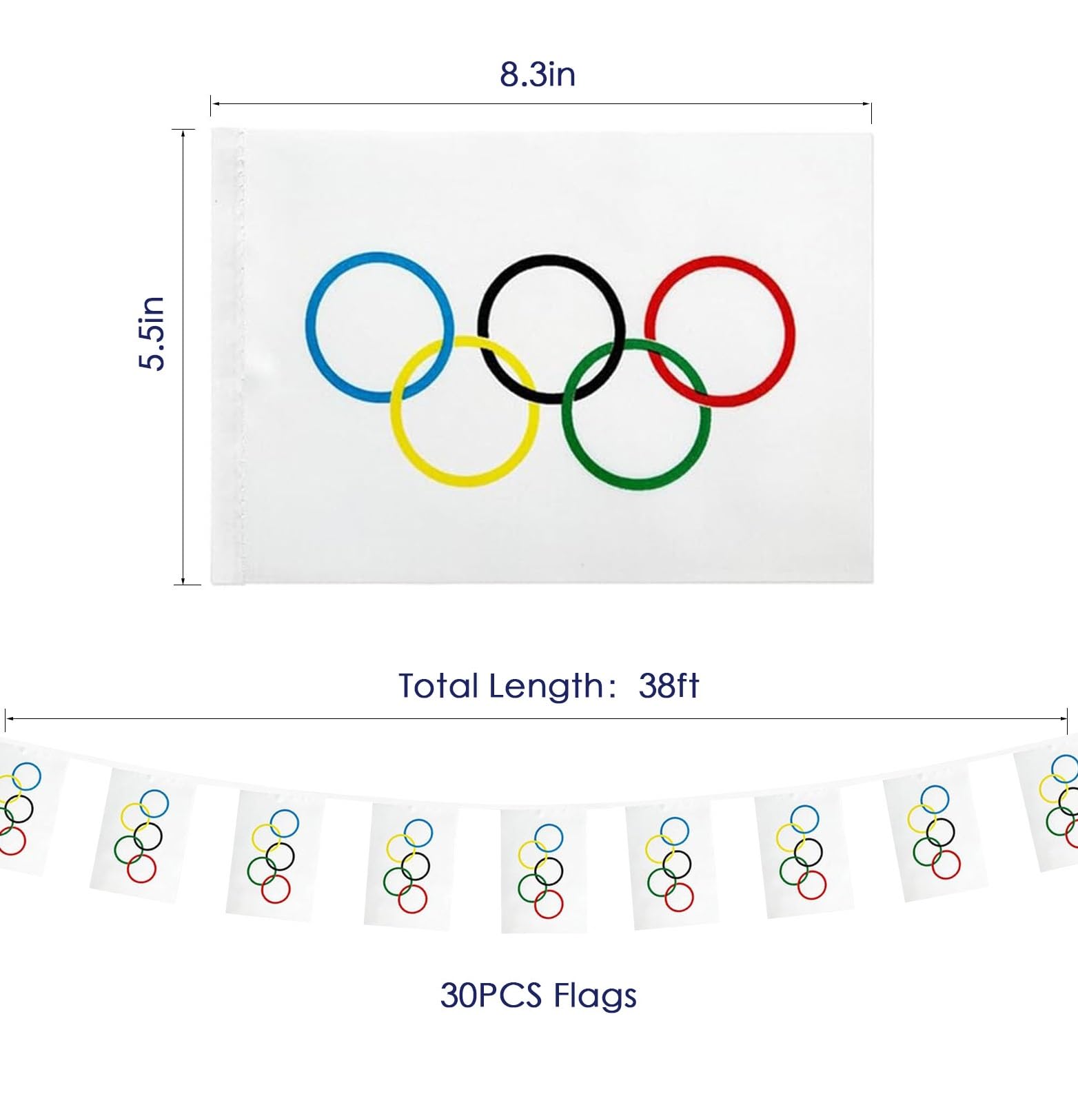 Snapklik.com : Olympic Flag Banner Small Mini Olympic Games Rings ...