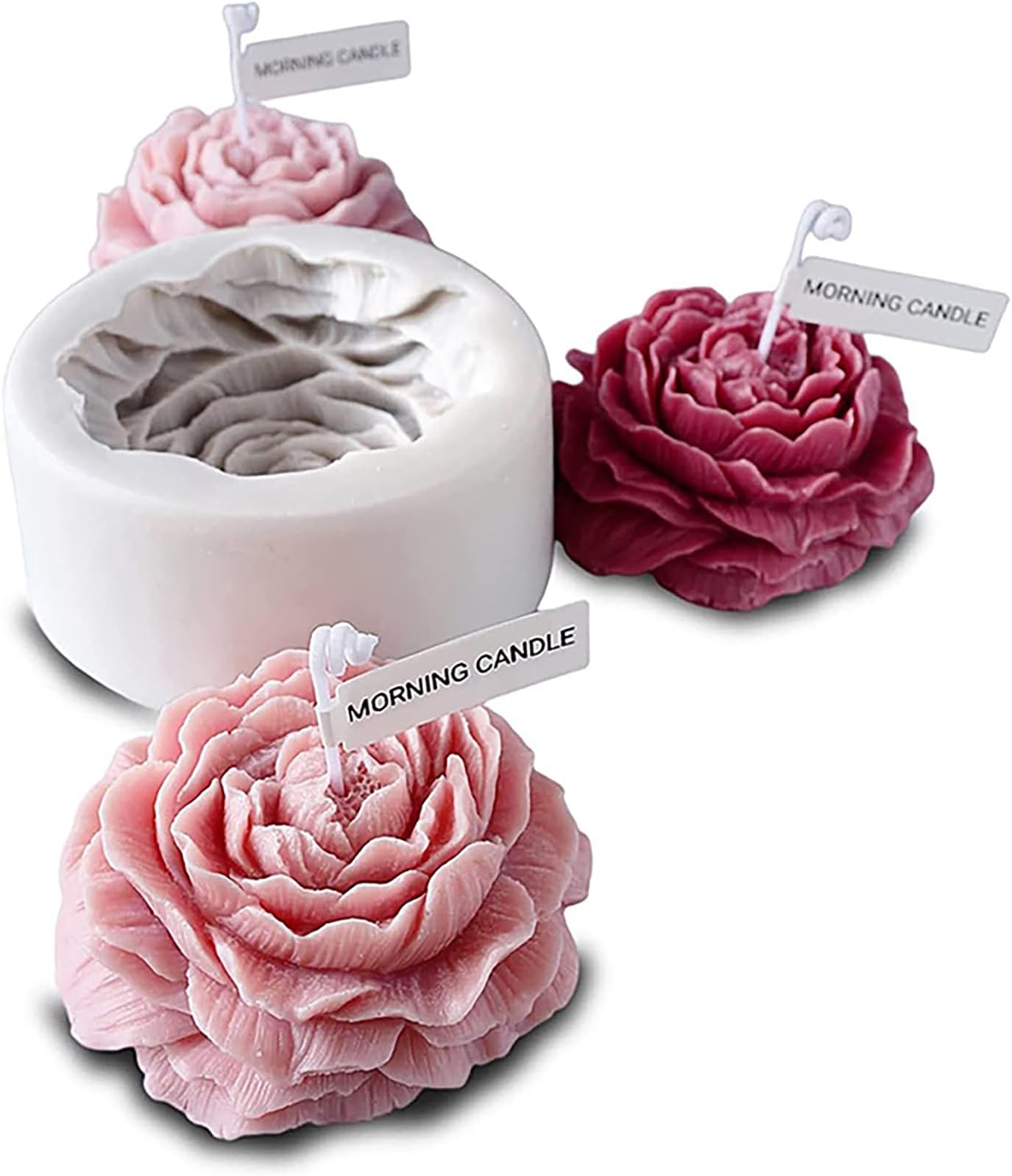 Amazon.com: LSLEVA Rotating Love Silicone Candle Mold, DIY 3D Geometric ...
