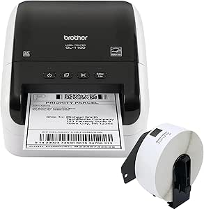 Amazon.com : Brother QL-1100 Wide Format Wired Thermal Label Printer ...