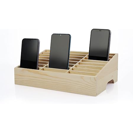 Amazon.com: Sanfurney 24 Slots Cell Phone Storage Box for Classroom ...