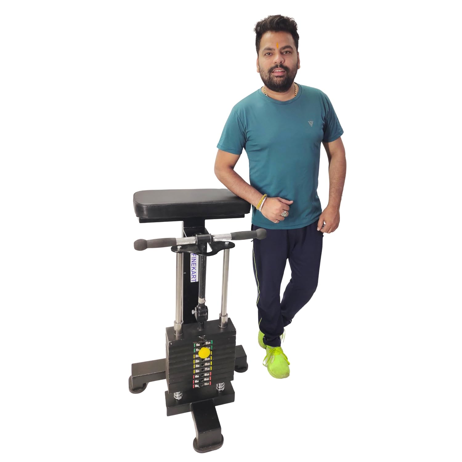 FINEKART Wrist Curl Forearm Machine 50 Kgs MS Stacks : Amazon.in ...