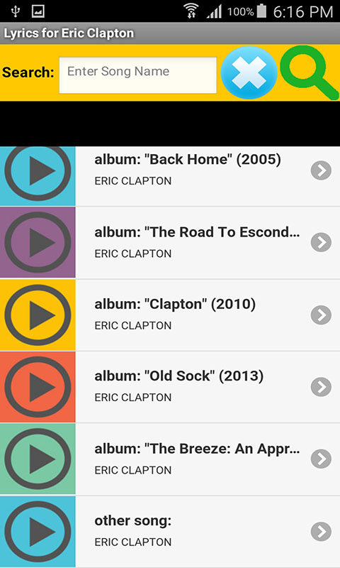Eric Clapton Lyrics