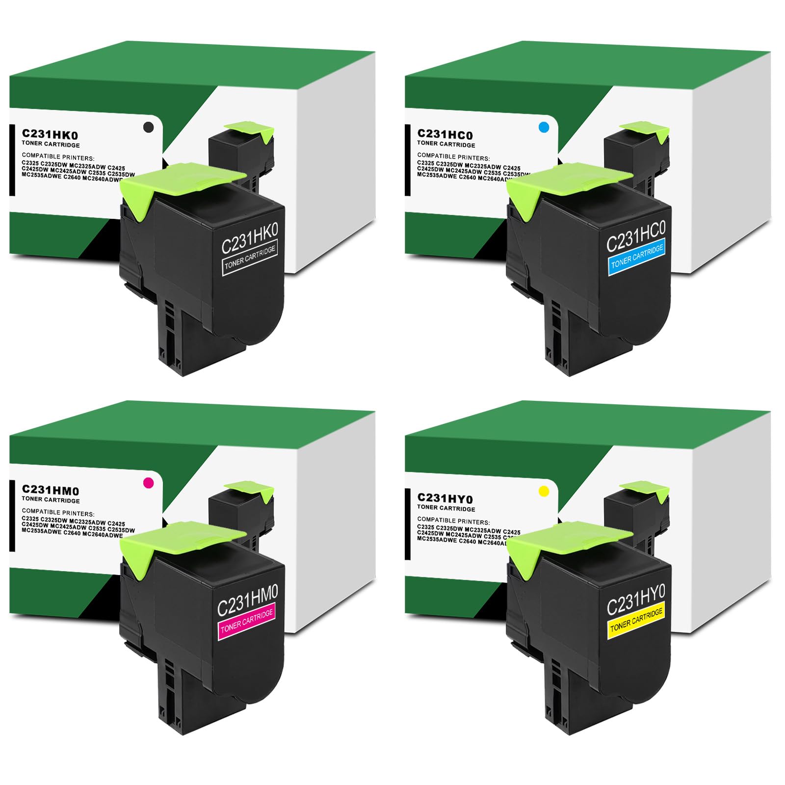 Amazon.com: C231H Toner Cartridge Replacement for Lexmark C231HK0 ...