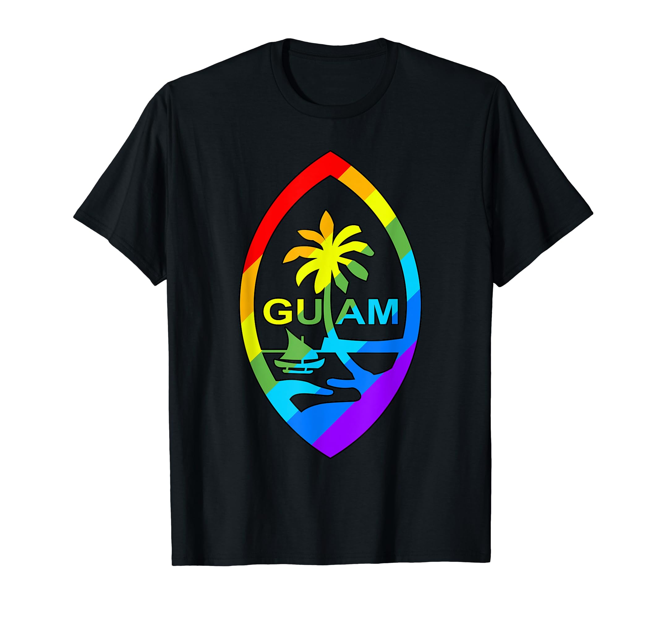 Amazon.com: Guam Seal Rainbow Colored Tee Shirt : Clothing, Shoes & Jewelry