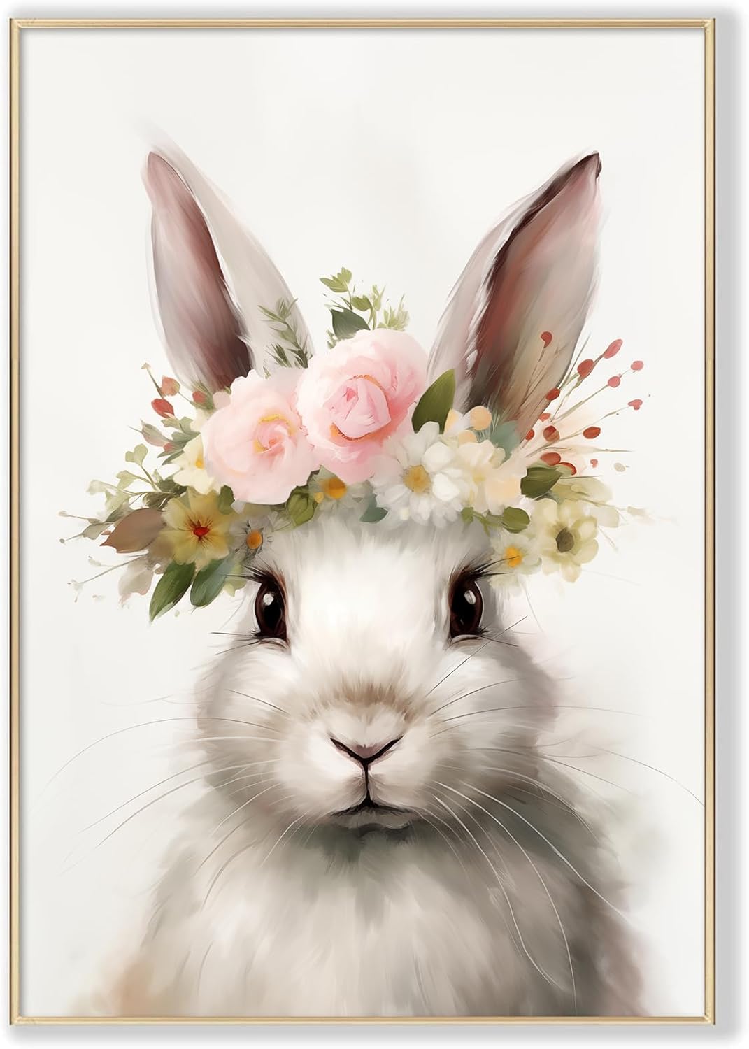 Amazon.com: Bunny Rabbit Canvas Wall Art Cute Animal Paintings ...