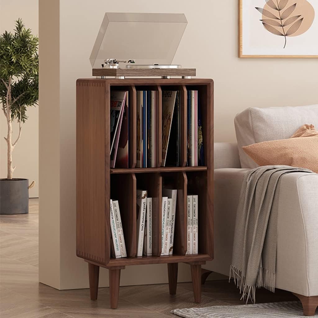 NIZAME Pine Wood Record Cube 2-Shelf Bookcase, Vinyl Storage Cube ...