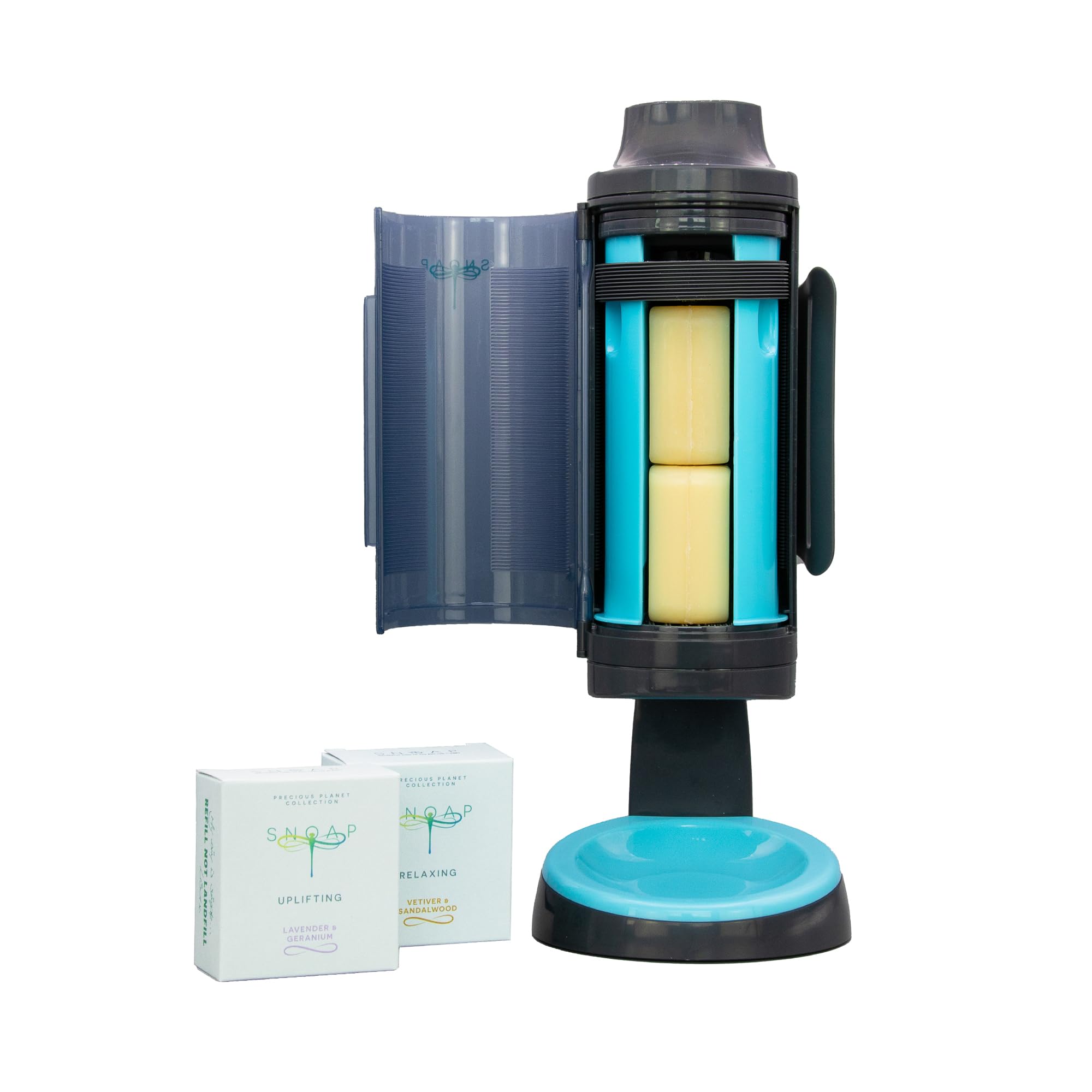 SNOAP Erebus – Luxury Solid Soap Dispenser - Dark Grey & Snoap Blue ...