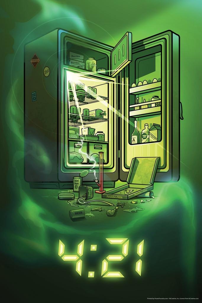 Amazon.com: 421 Refrigerator Munchies After 420 Pot Smoking Humor ...