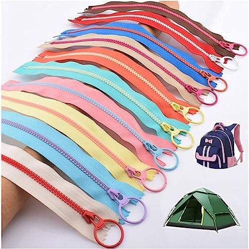 LYSAIMG 20 Pieces Plastic Resin Zippers with Lifting Ring,Pulls ...
