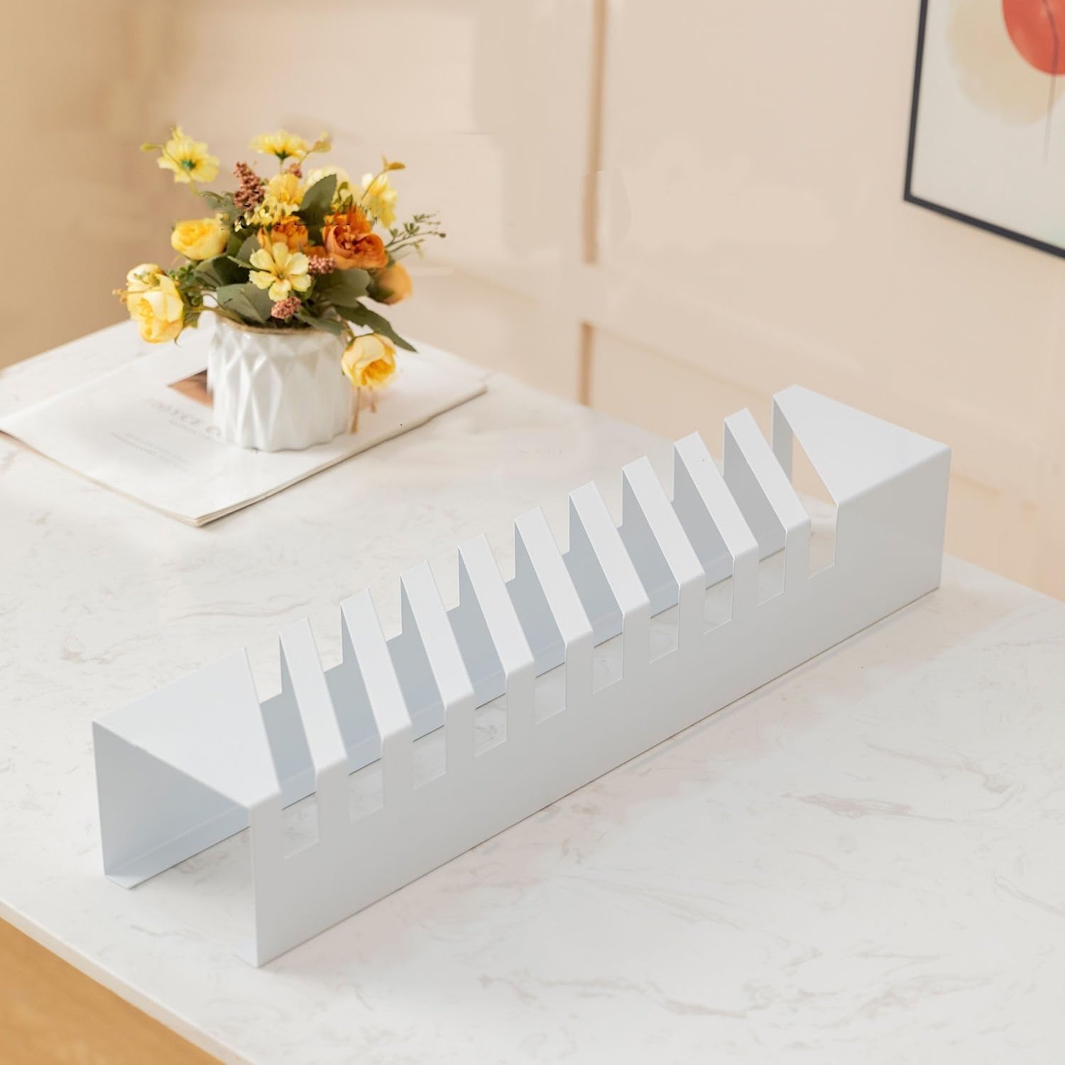 Snapklik.com : Freestanding 23.6in Iron Display Stand, Iron Display Rack, Sample Holder, Wood ...