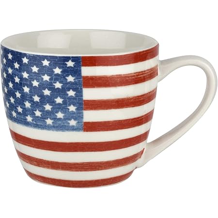 Amazon.com: Patriotic USA Flag Coffee Mug Novelty Cup Gift America ...