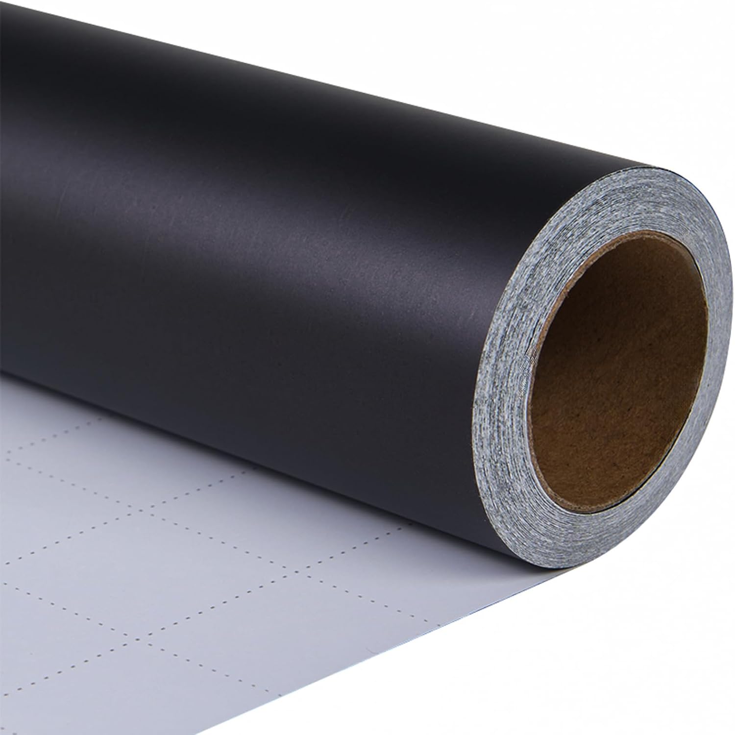 Amazon.com: ZINTBIAL Matte Black Wrapping Paper Roll with Cut Lines ...