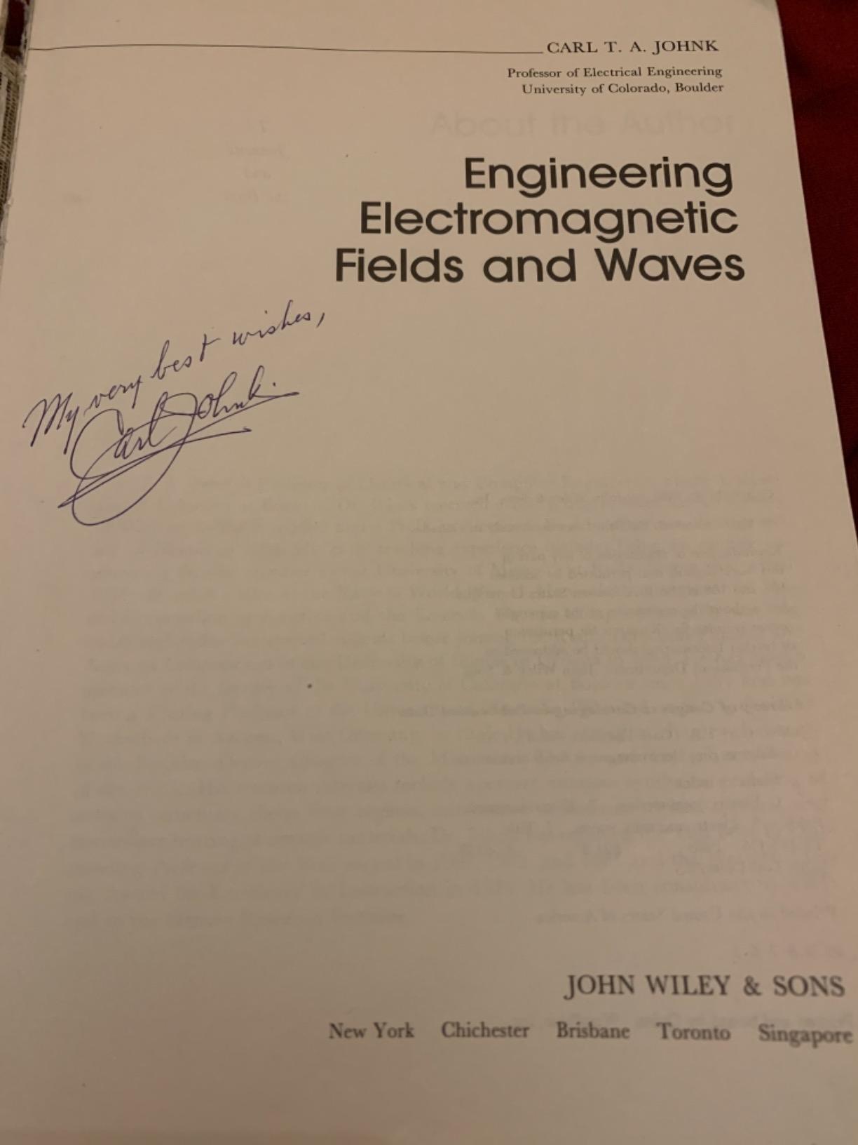 Engineering Electromag Fields & Waves 2e: T. A. Johnk, Carl ...