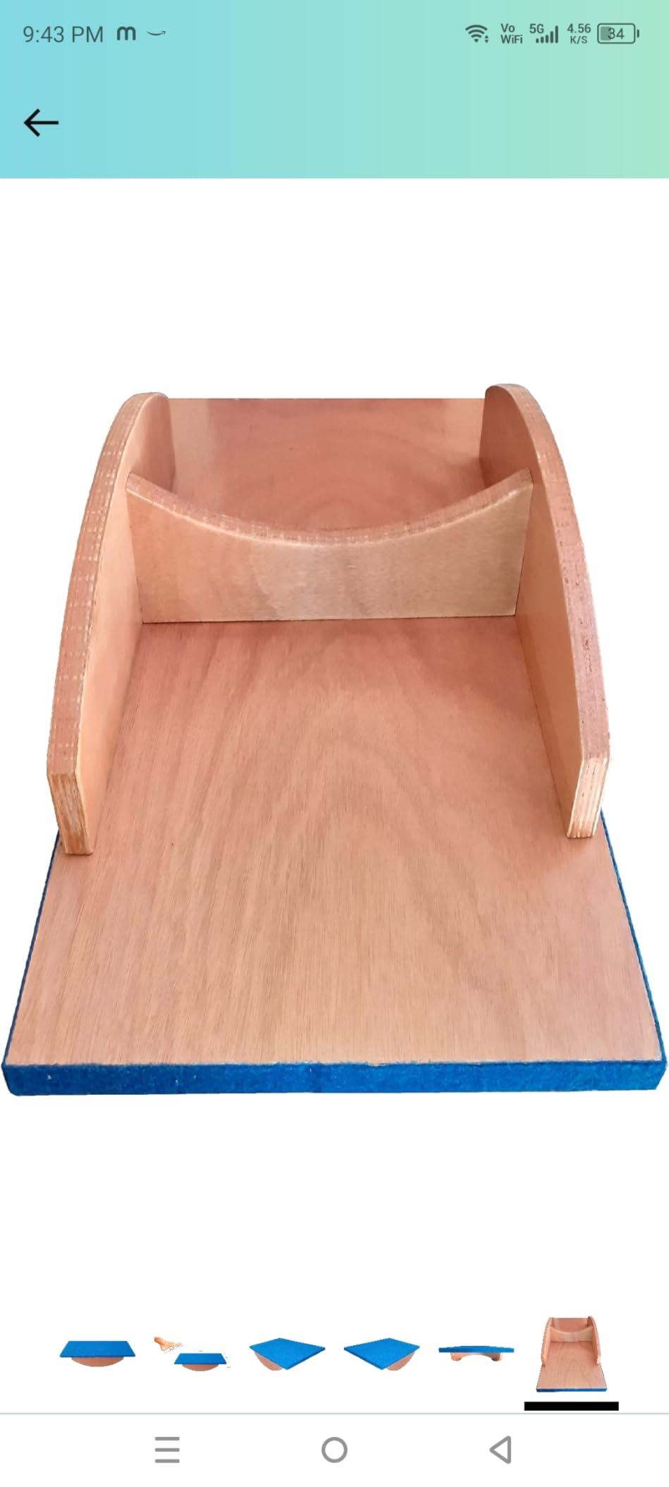 TYCOON PHYSIO SOLUTIONS Wooden Balance Board Foot Rocker Leg Exerciser ...