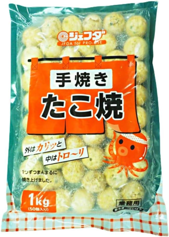 Amazon.co.jp: JFDA 手焼き たこ焼き （約20g×50個） 冷凍食品 : 食品・飲料・お酒